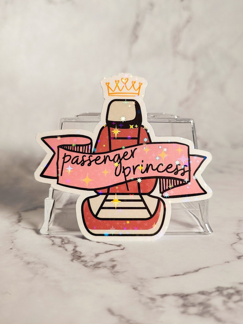 Passenger Princess Holographic Sticker: Funny Car Decal - Etsy