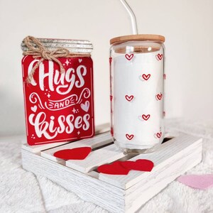 Valentine's Day Mini Hearts Coffee Cup With Bamboo Lid and Straw, Be My ...