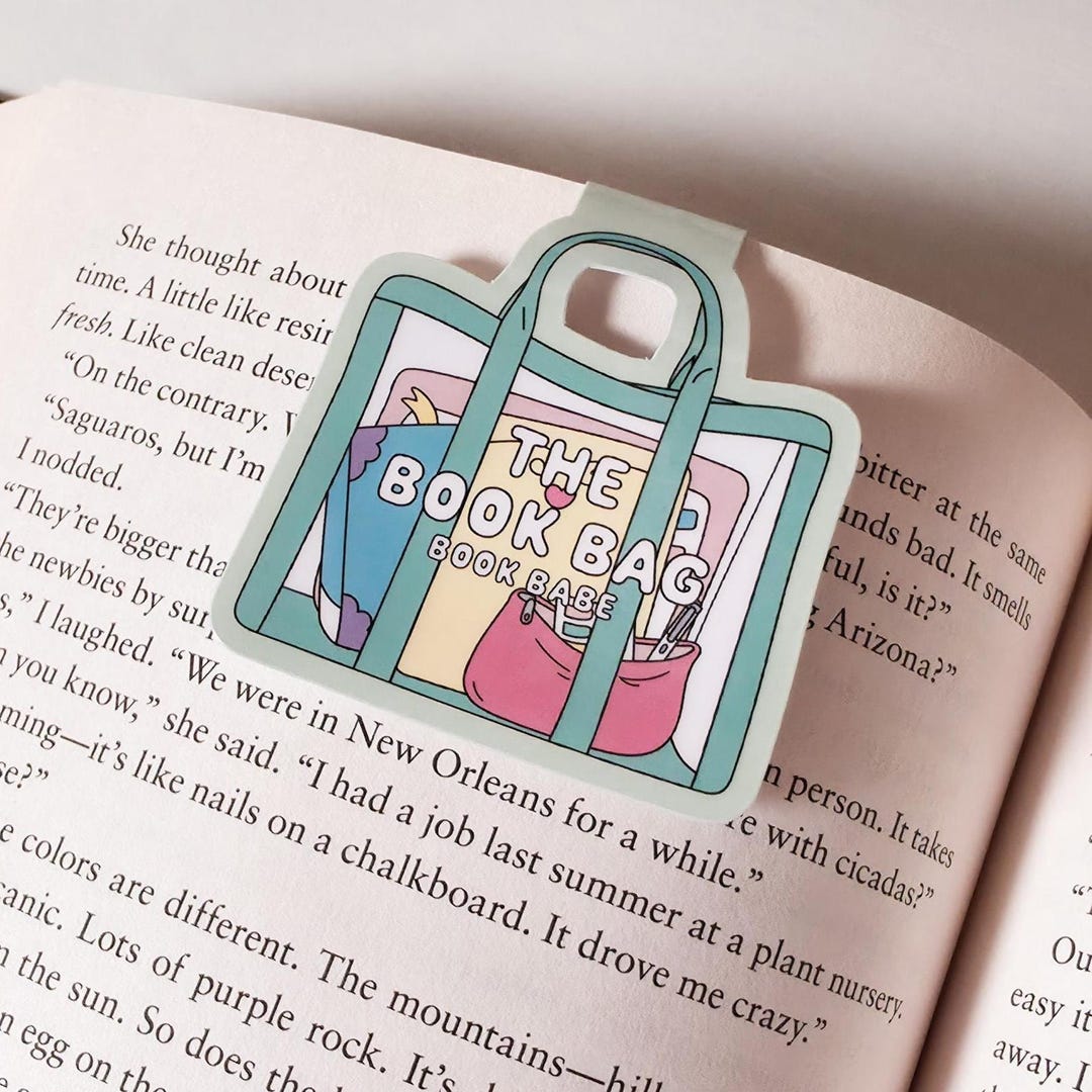 Book Bag Magnetic Bookmark, Cute Bookworm Reader Gift - Etsy