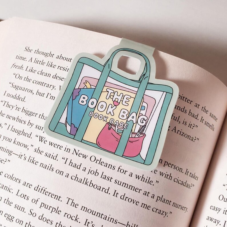 Book Bag Magnetic Bookmark, Cute Bookworm Reader Gift - Etsy