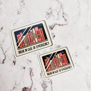 Break in Case of Emergency Holographic Sticker: Book Lover Gift - Etsy