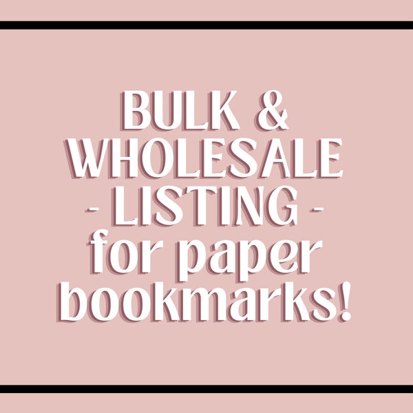 Custom Bookmarks - Etsy