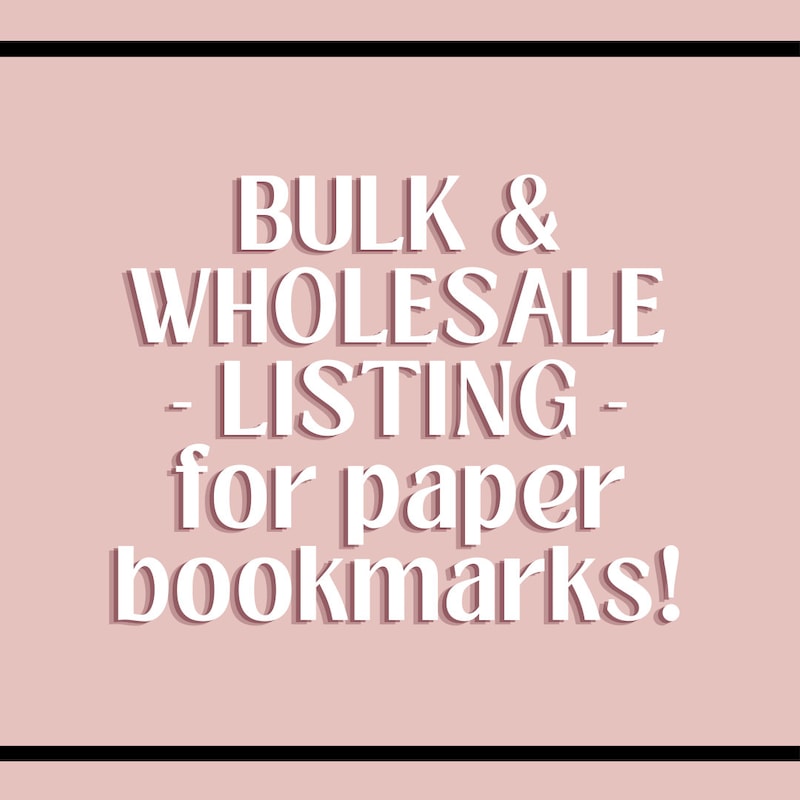 Custom Bookmarks - Etsy