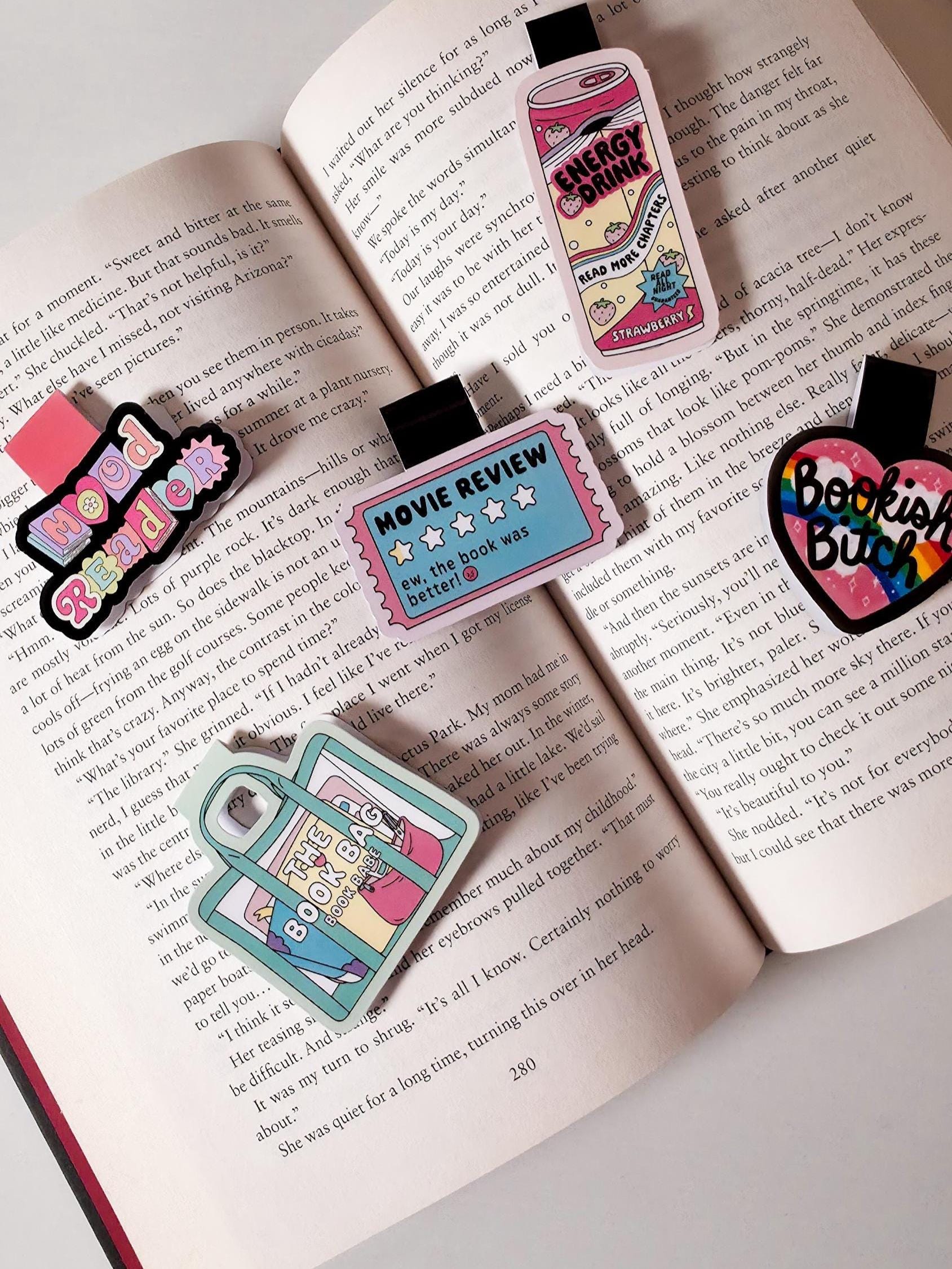 Book Bag Magnetic Bookmark, Cute Bookworm Reader Gift - Etsy
