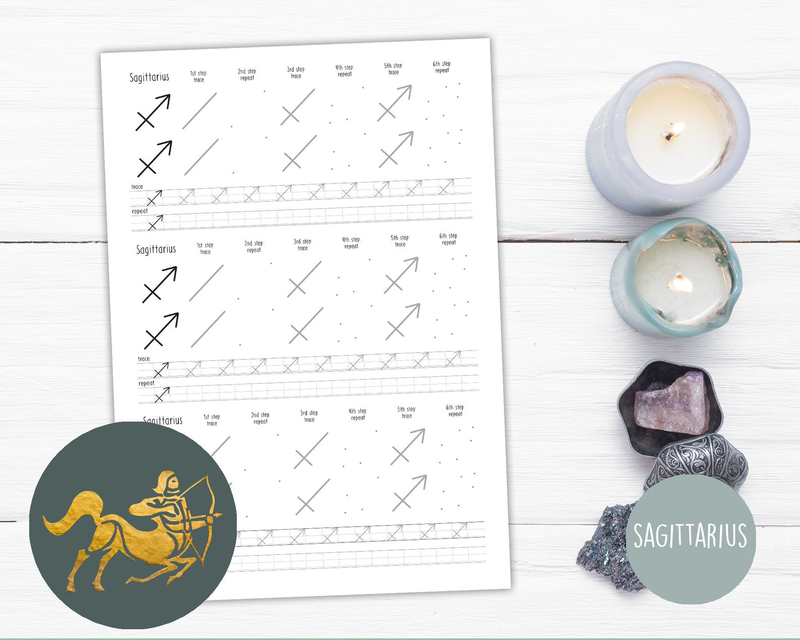 Zodiac Sign Symbols Practice Sheet, Hand Lettering, Drawing Practice ...