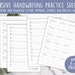 Printable Cursive Handwriting Worksheet, Hand Lettering, Handwriting ...