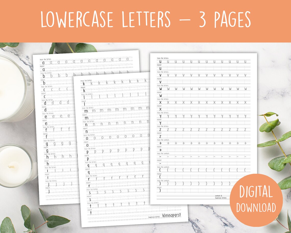 Printable Handwriting Worksheet, Hand Lettering, Handwriting Practice ...