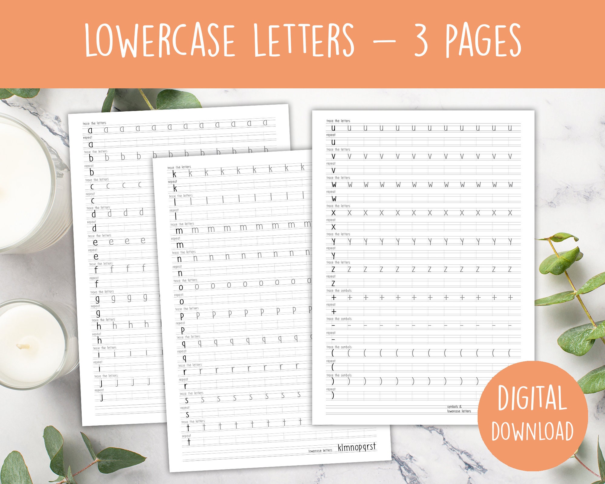 Printable Handwriting Worksheet, Hand Lettering, Handwriting Practice ...