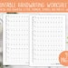 Printable Handwriting Worksheet, Hand Lettering, Handwriting Practice ...