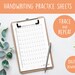 Printable Handwriting Worksheet, Hand Lettering, Handwriting Practice ...