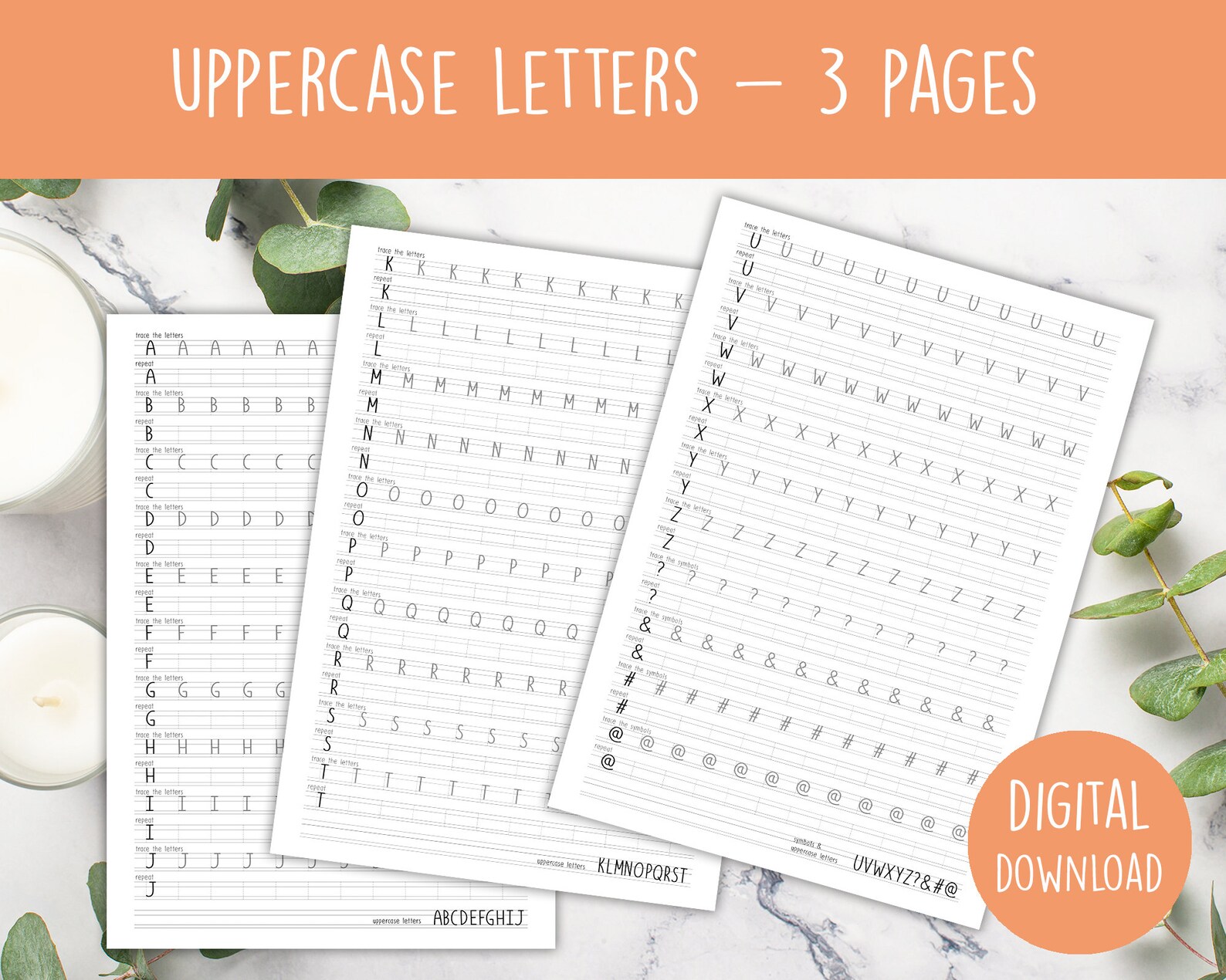 Printable Handwriting Worksheet, Hand Lettering, Handwriting Practice ...