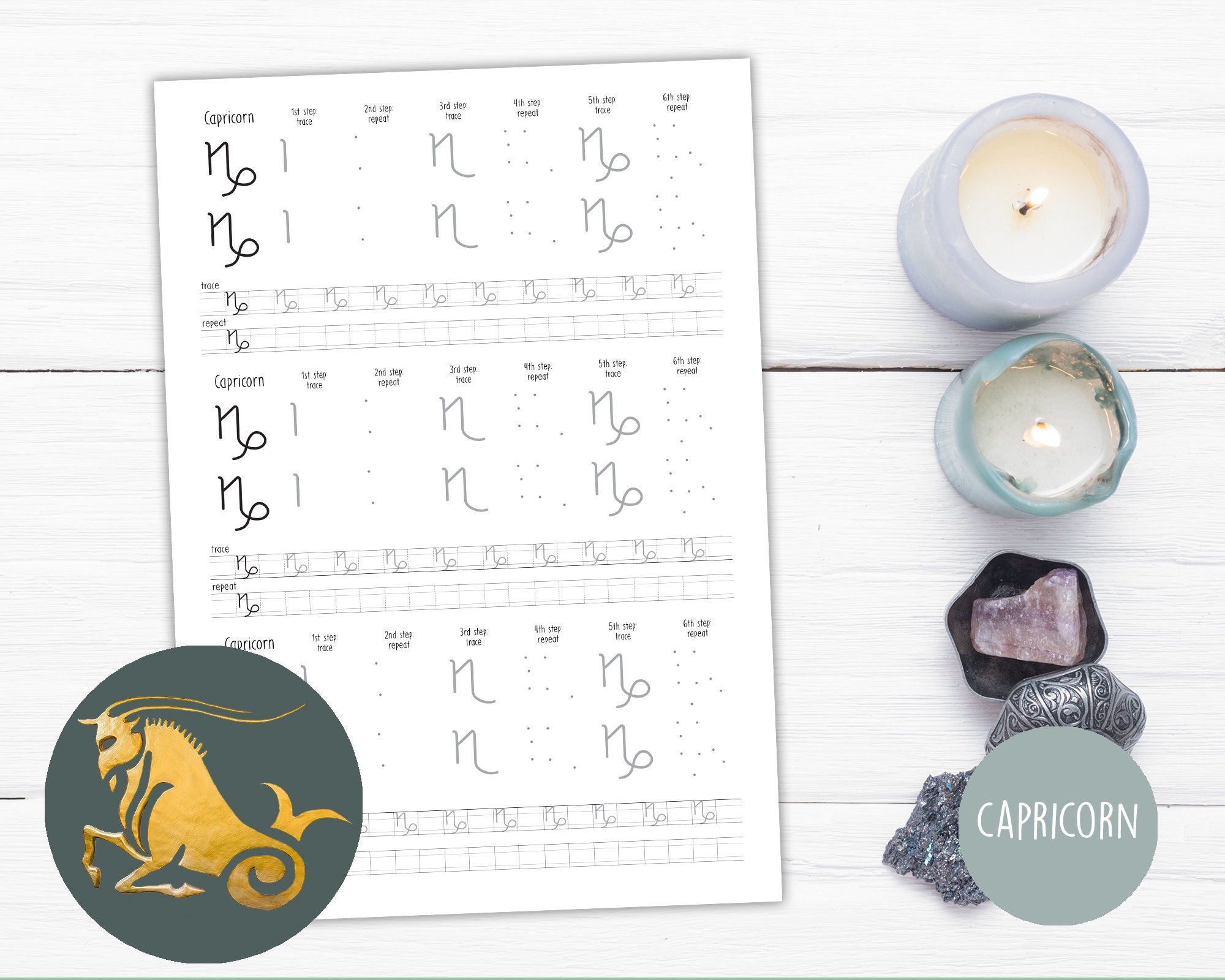 Zodiac Sign Symbols Practice Sheet, Hand Lettering, Drawing Practice ...