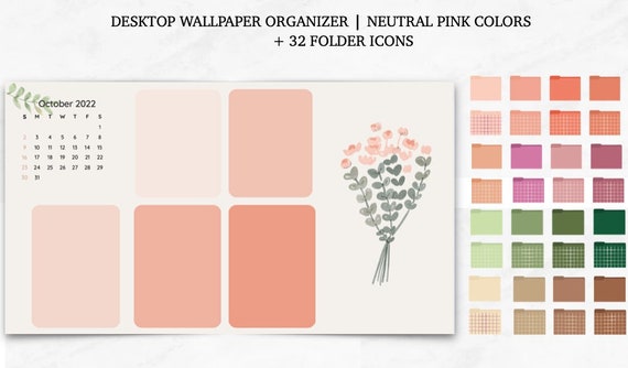 Desktop Wallpaper Organize Minimalist - Etsy