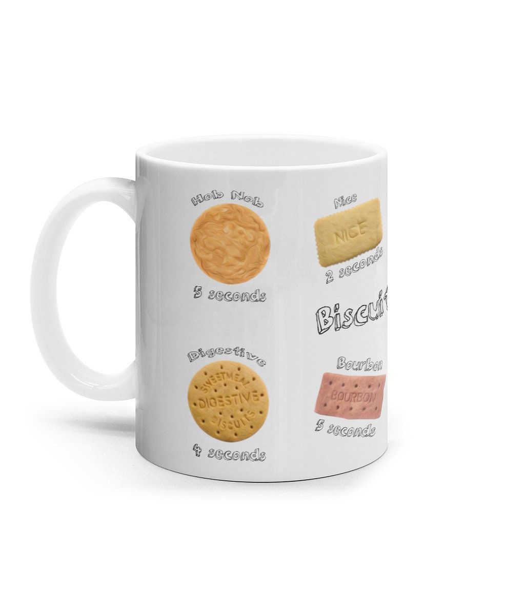 Biscuit Mug Top 10 Biscuits to Dunk Timing Mug - Etsy