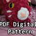 Cat Crochet Pattern Small Round Cat Digital PDF Crochet Pattern Solid ...