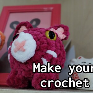 Cat Crochet Pattern Small Round Cat Digital PDF Crochet Pattern Solid ...