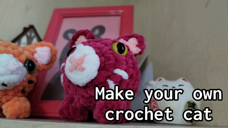 Cat Crochet Pattern Small Round Cat Digital PDF Crochet Pattern Solid ...