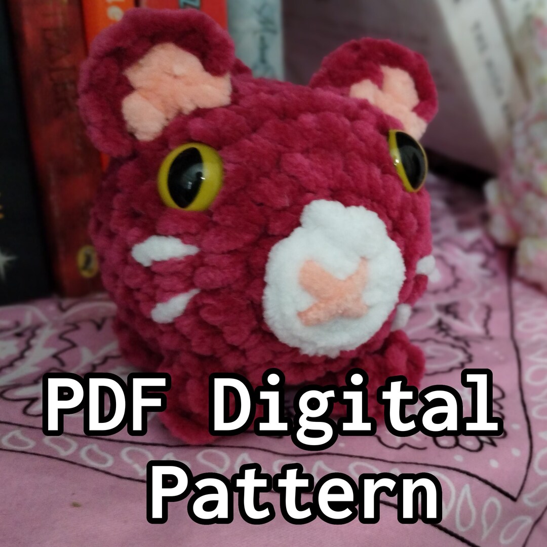 Cat Crochet Pattern Small Round Cat Digital PDF Crochet Pattern Solid ...