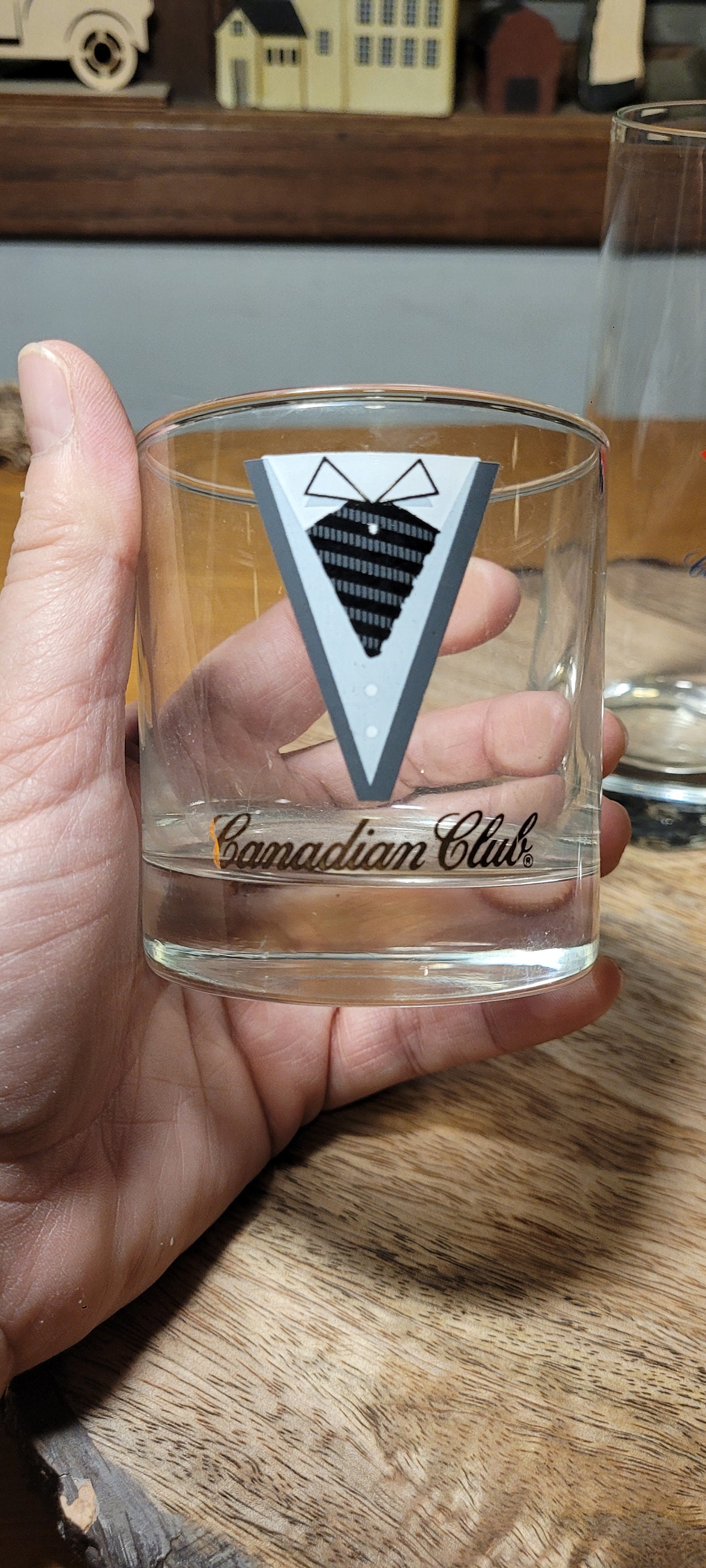 Canadian Club Bar Glasses Vintage Bar Glasses Canadian Club Tuxedo ...