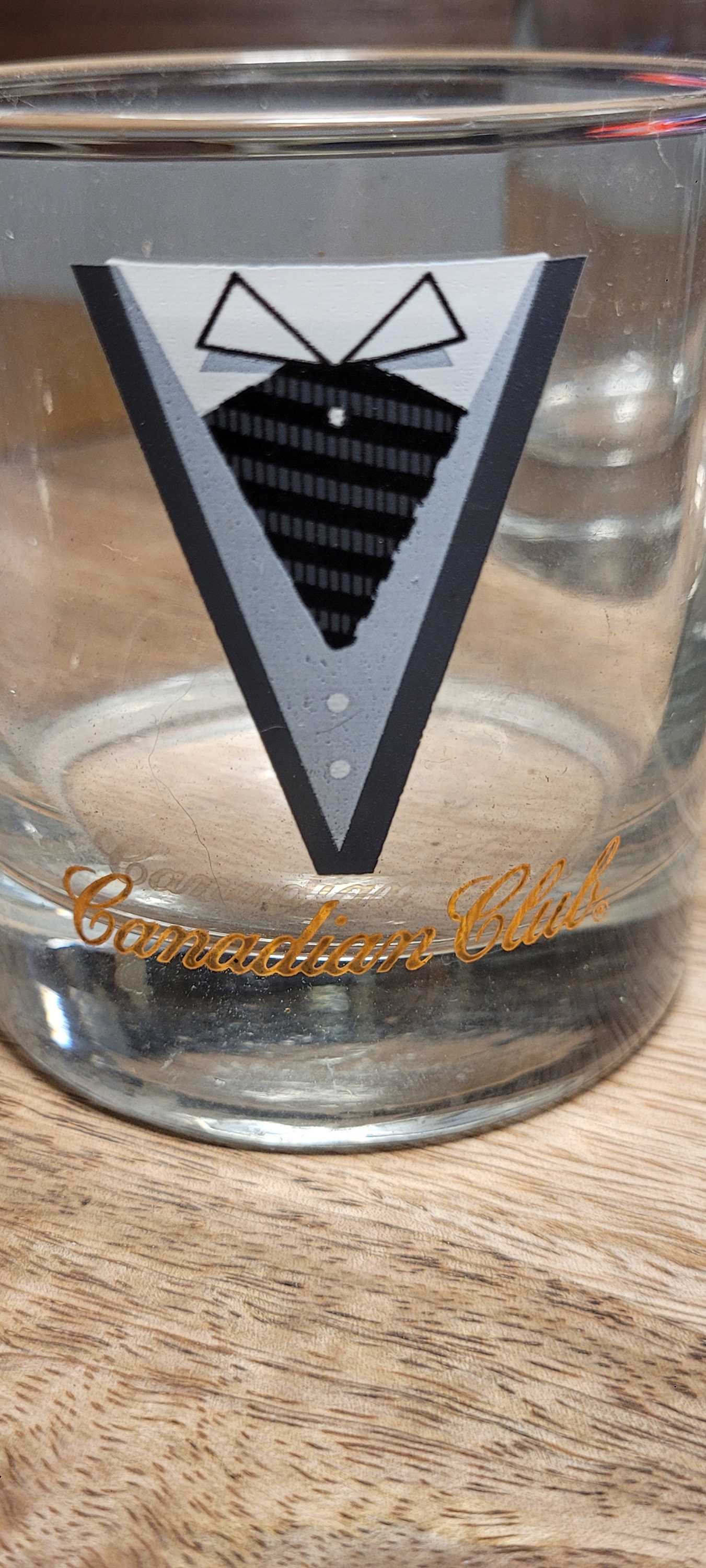 Canadian Club Bar Glasses Vintage Bar Glasses Canadian Club Tuxedo ...