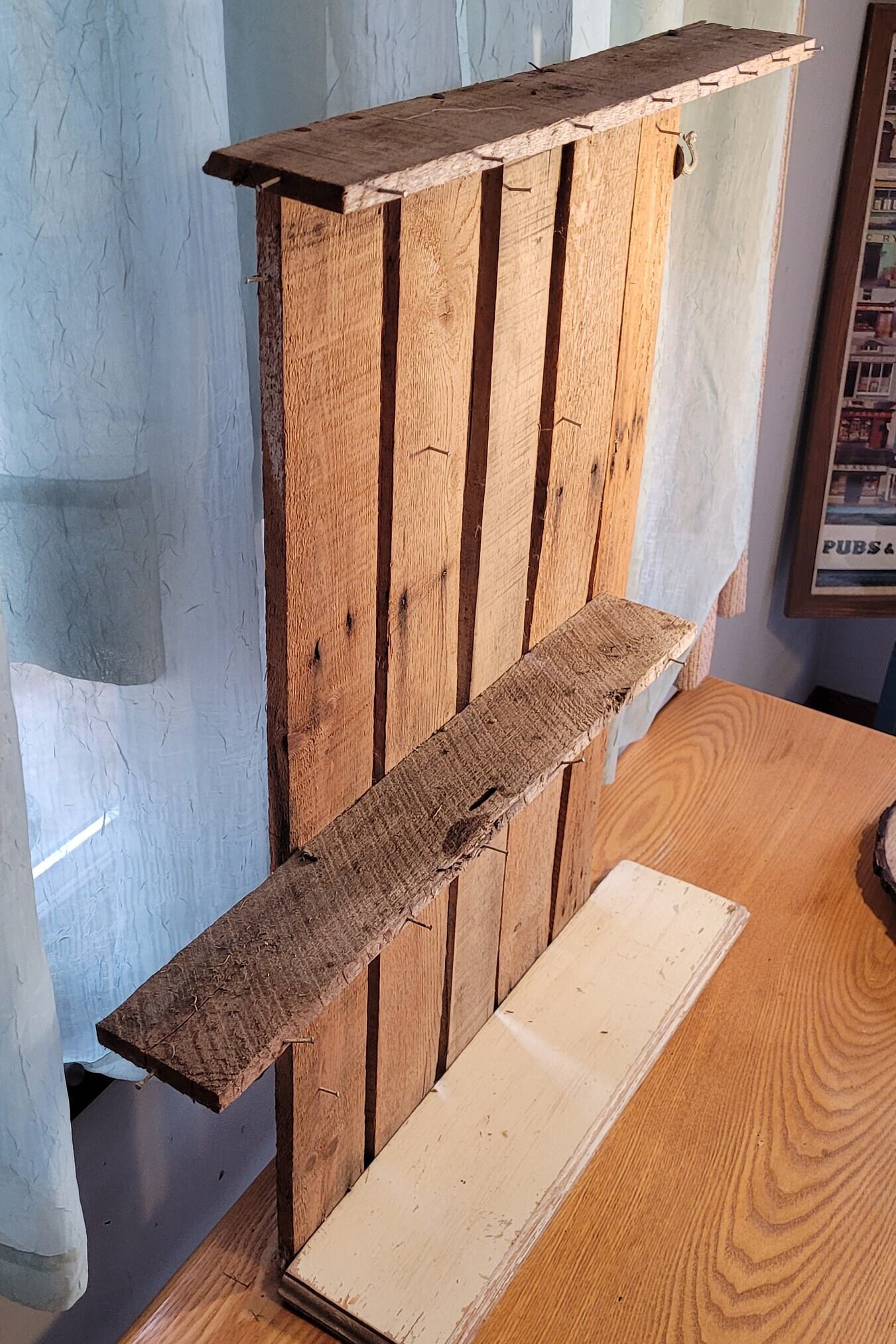 Wooden Display Shelf Pallet Wood Shelf Jewelry Hanger Craft Show ...