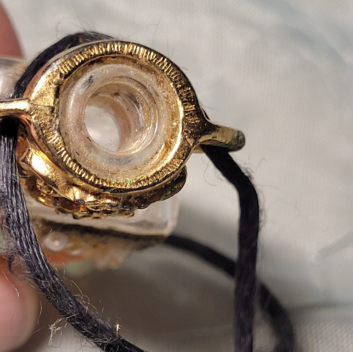 Vintage Adrian Designs Cameo Perfume Bottle Necklace: 24K GP, Faux ...