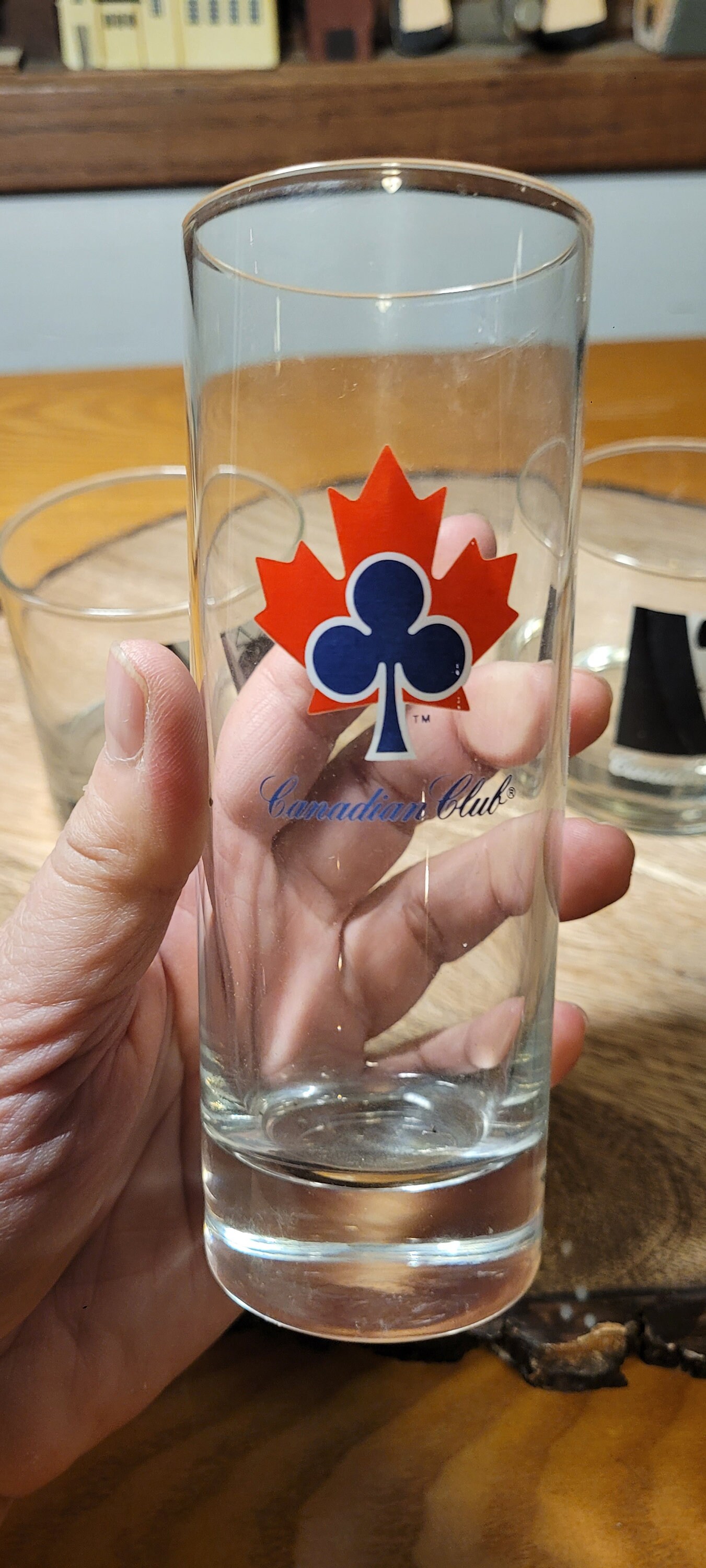 Canadian Club Bar Glasses Vintage Bar Glasses Canadian Club Tuxedo ...