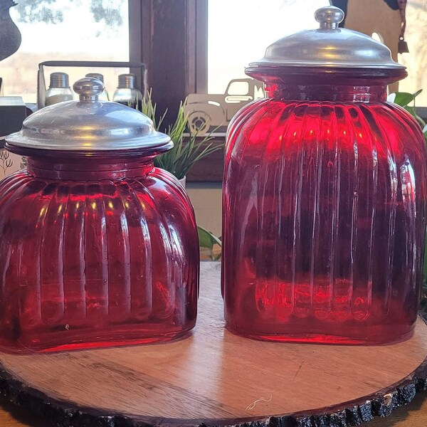 Glass Canister Set - Etsy