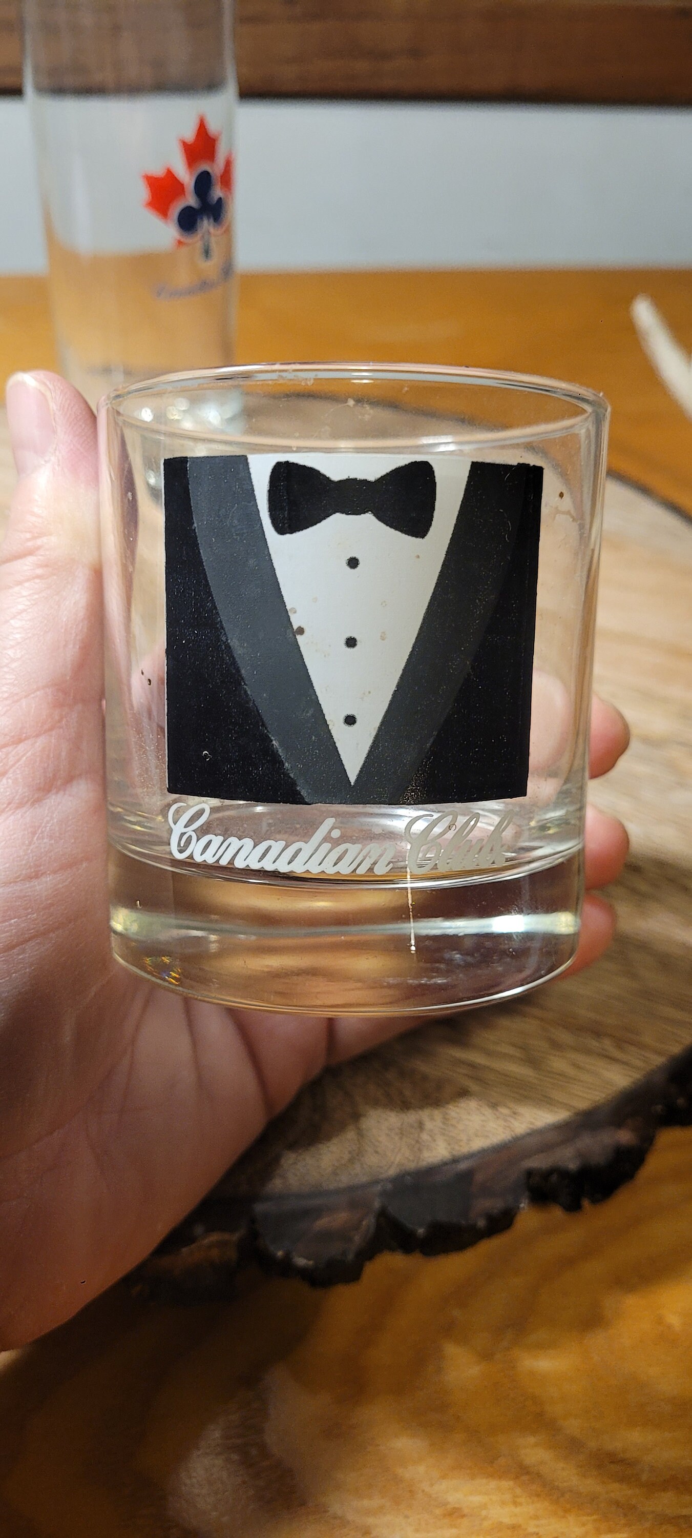 Canadian Club Bar Glasses Vintage Bar Glasses Canadian Club Tuxedo ...