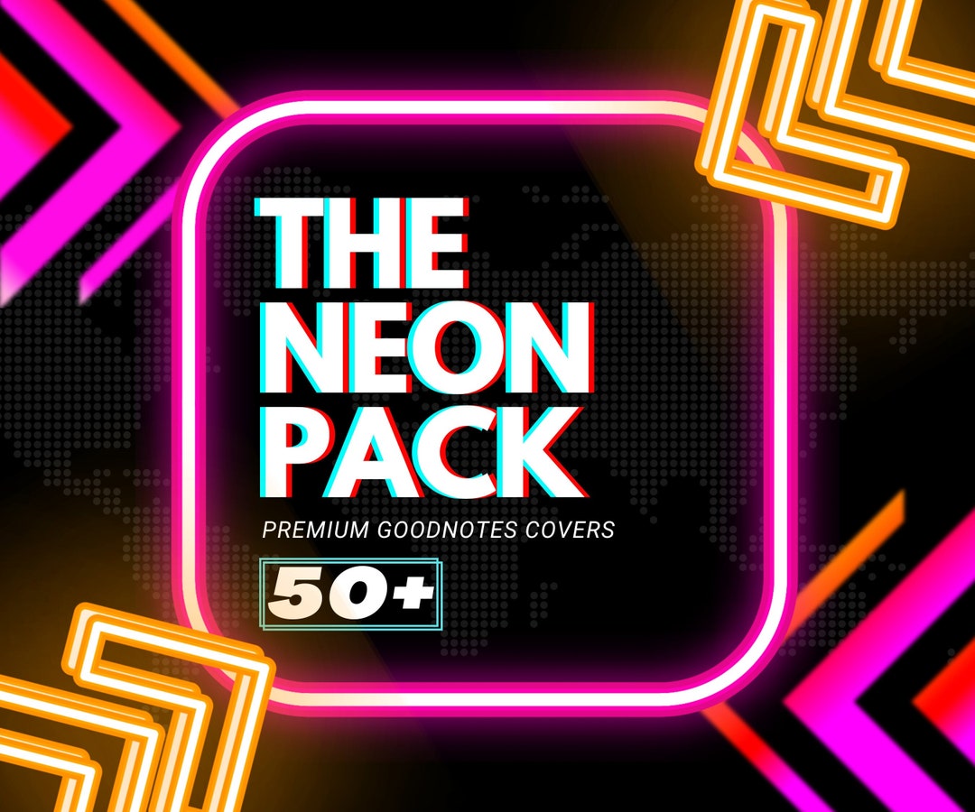 The Neon Pack - 50+ Goodnotes Covers, Digital Notebook Cover, Boho ...