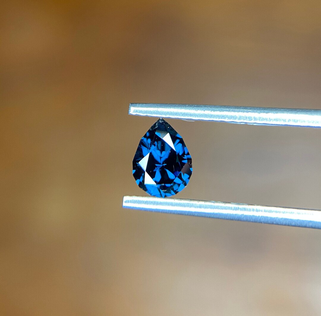 0.6ct Blue Spinel Pear Drop Cobolt - Etsy