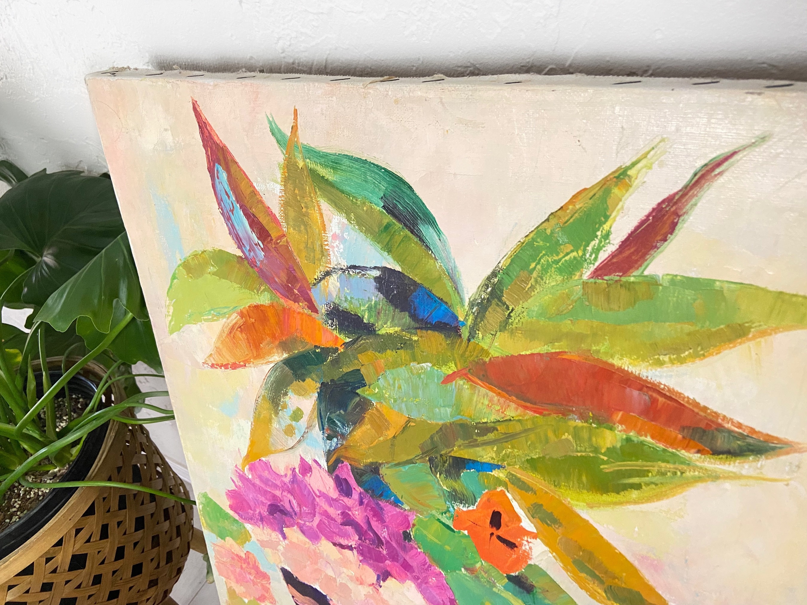 Original Tropical Floral Oil Painting on Canvas 24x18 - Etsy