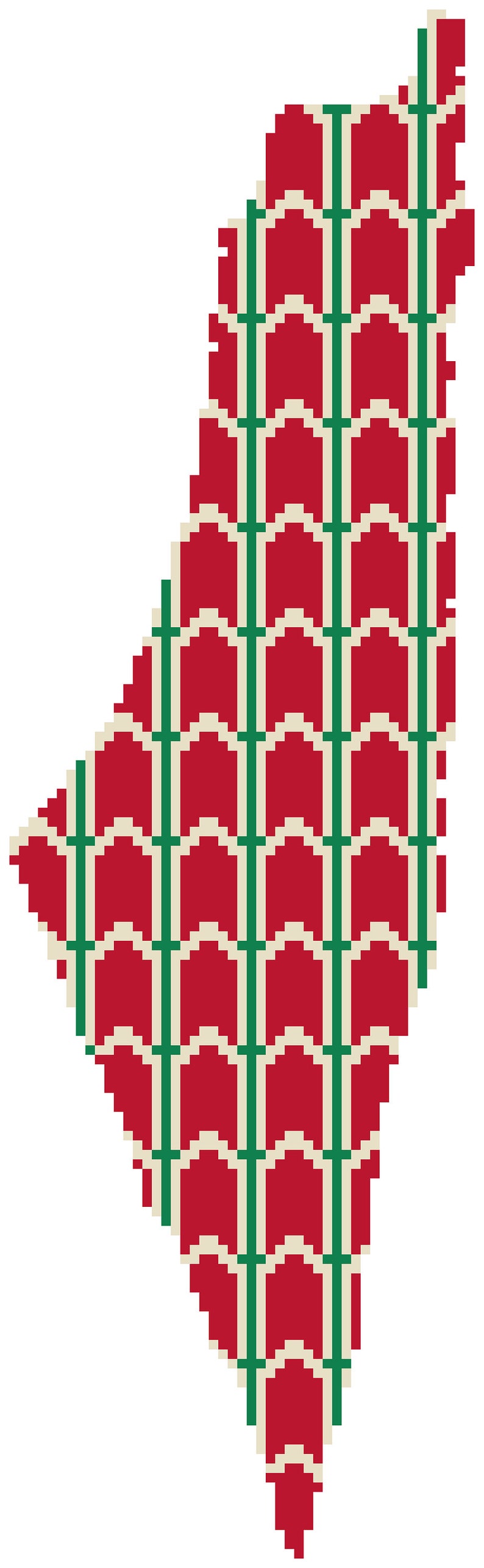 Palestinian Embroidery Motifs Map of Palestine Tatreez Map Pattern ...