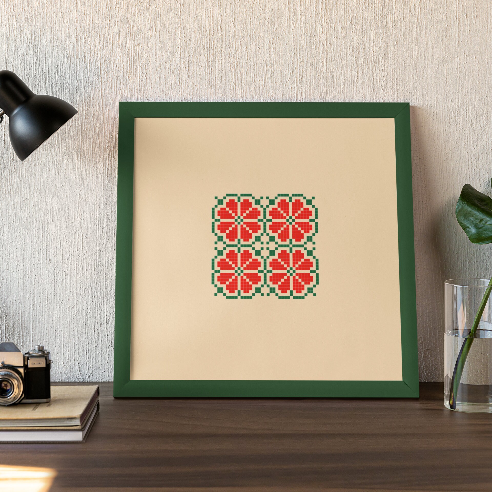 Cross Stitch Pattern for Damask Rose Ward Al Sham Palestinian ...