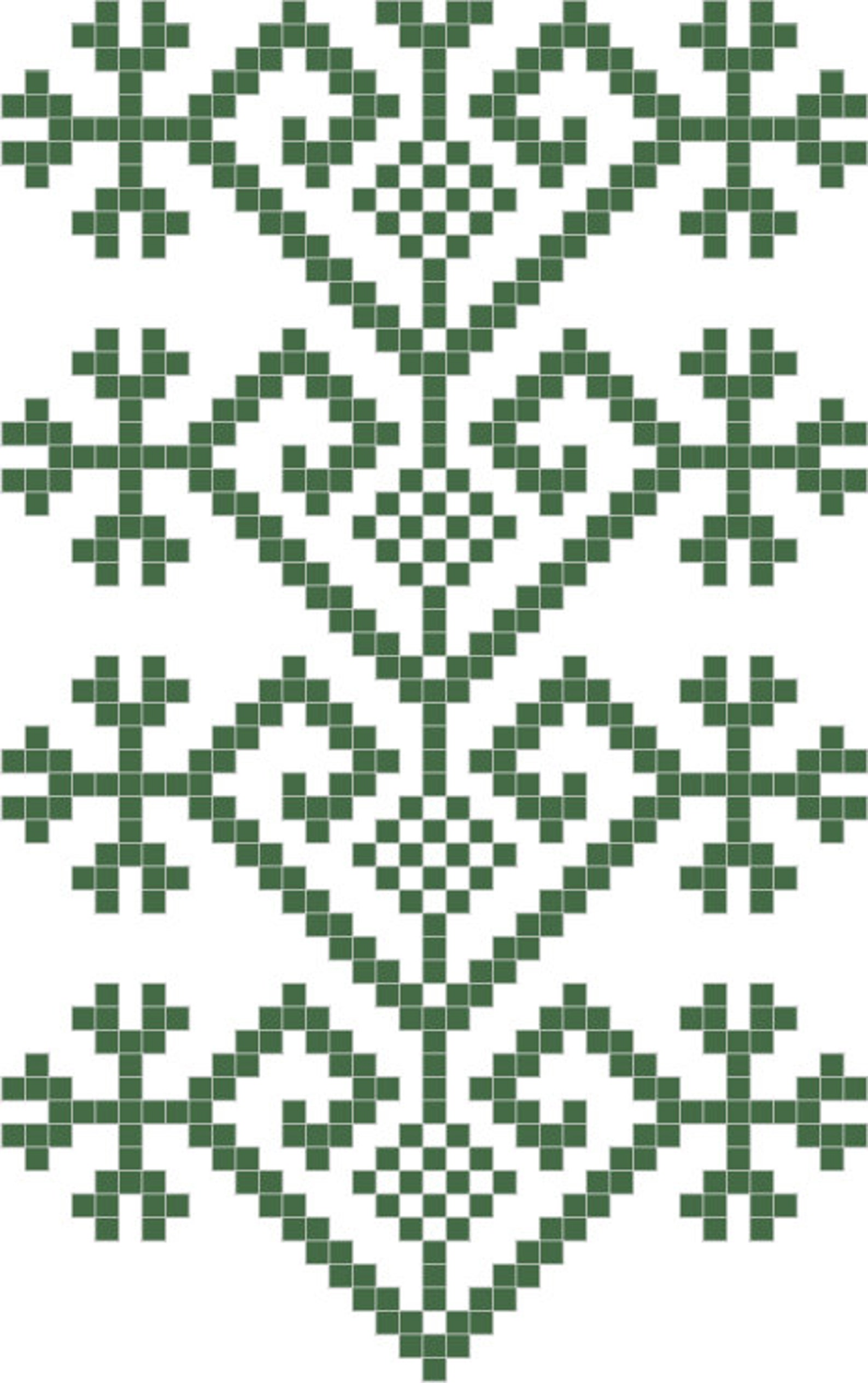 Cross Stitch Pattern for Almond Vine Tree Loz Palestinian Embroidery ...