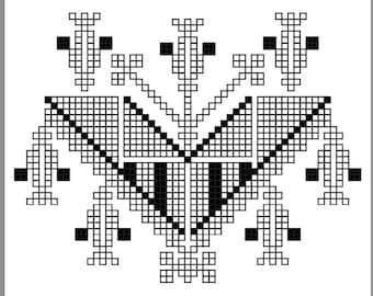 Kabba Ramallah Palestinian Embroidery Motifs Colouring Pages Printable Small Square Pixels Fun ...