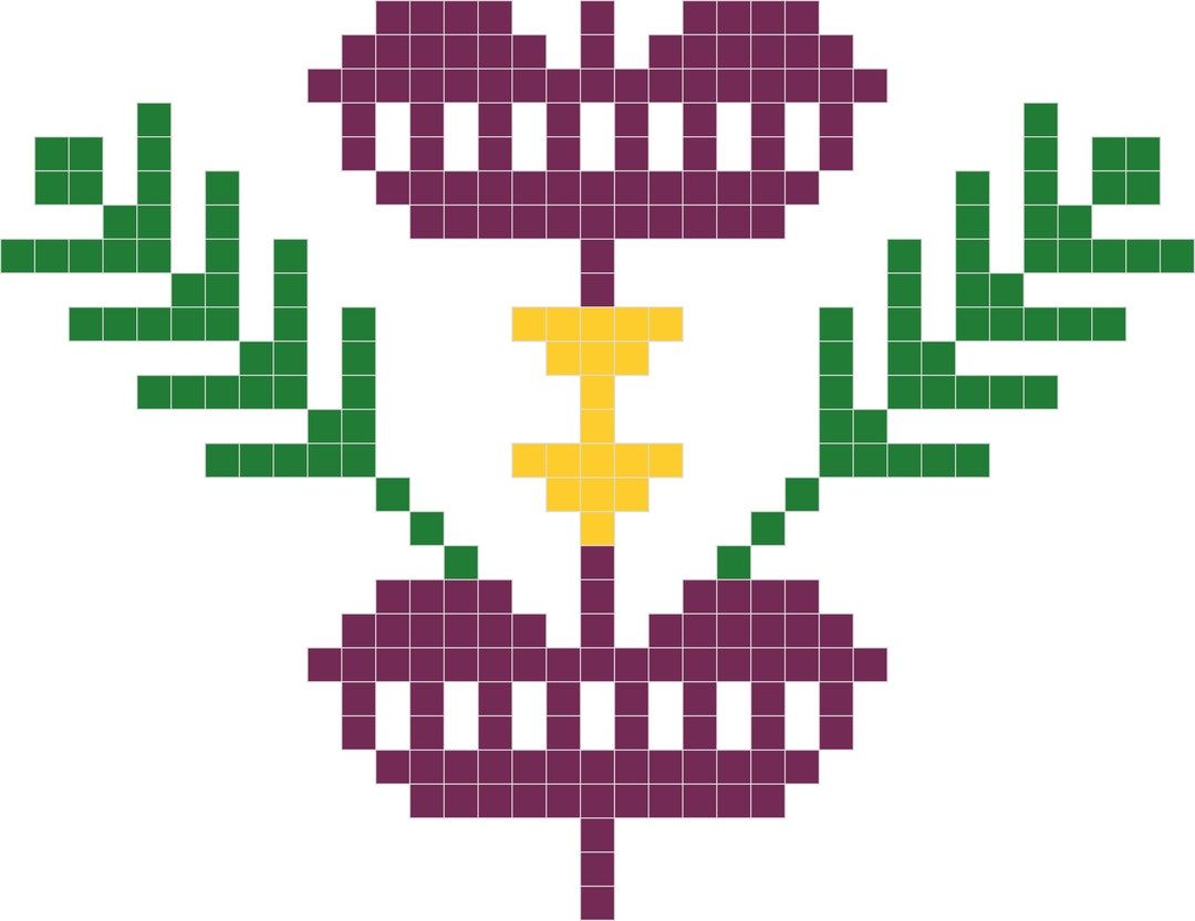 Cross Stitch Pattern for Date Tree Balaha Palestinian Embroidery Motif ...