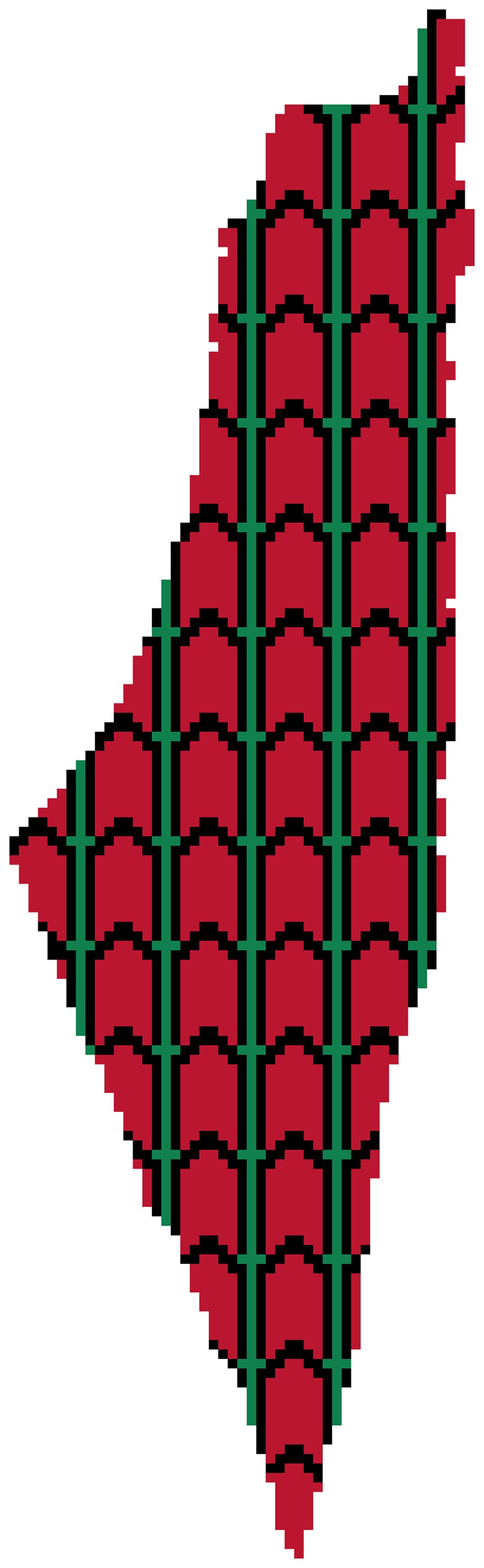 Palestinian Embroidery Motifs Map of Palestine Tatreez Map Pattern ...