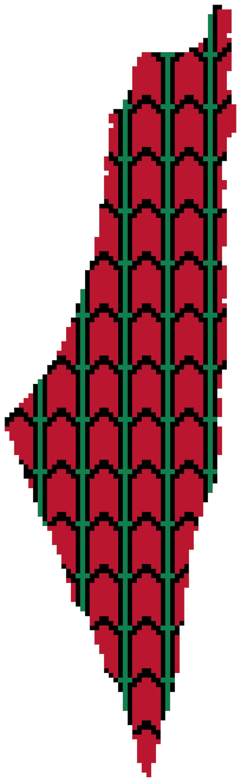 Palestinian Embroidery Motifs Map of Palestine Tatreez Map Pattern ...