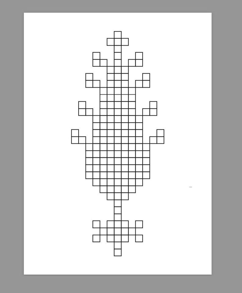 Cypress Tree Palestinian Embroidery Motifs Colouring Pages Printable ...