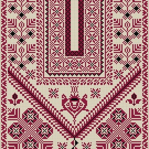Palestinian Embroidery Motifs KABBA Qabah Pattern Fashion Ramallah City ...