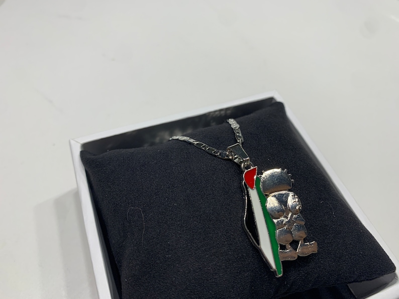 Handala Palestinian Idol Character Keffiyeh Necklace Hanthala Naji Al ...