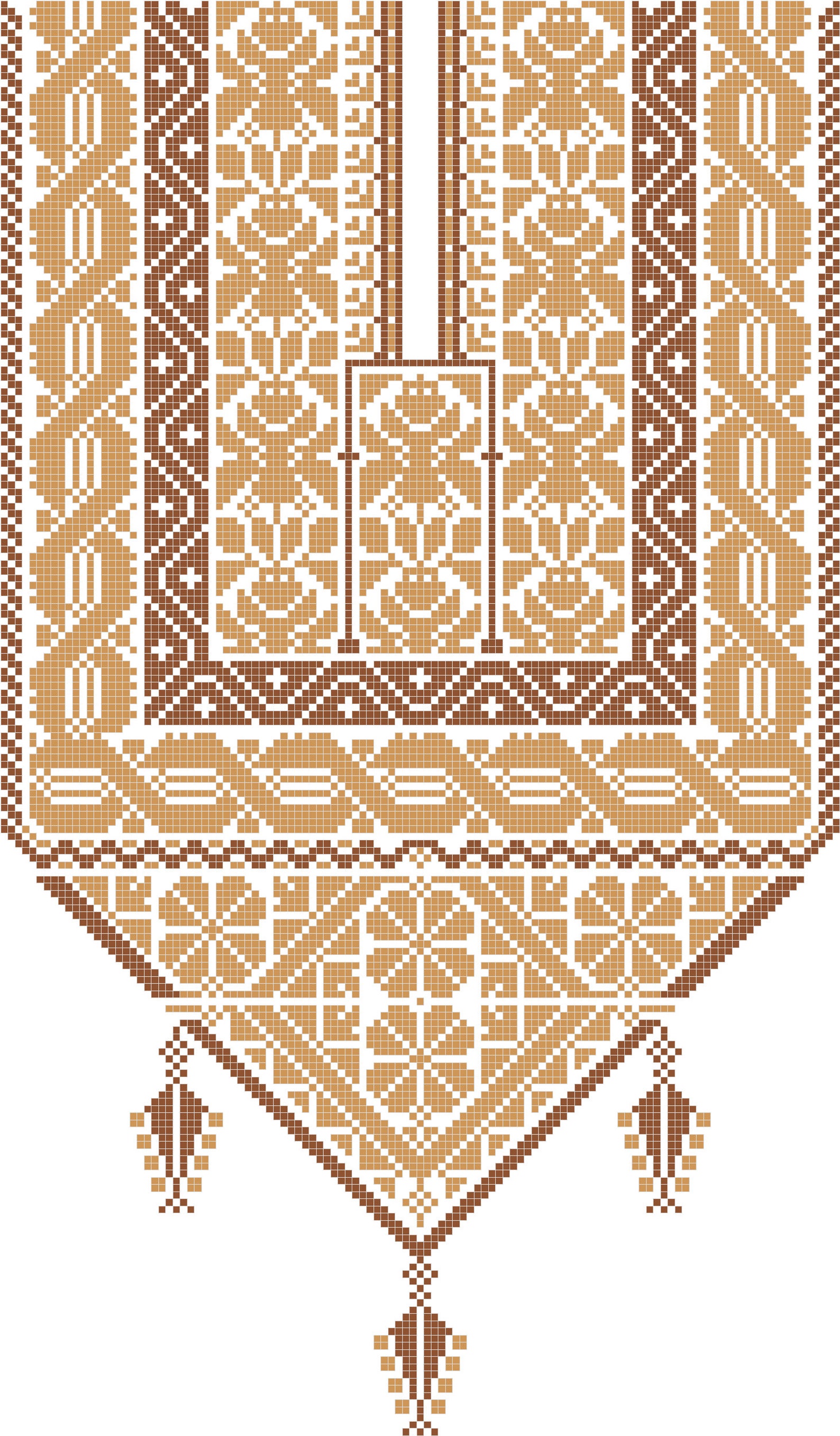 Palestinian Embroidery Motifs KABBA Qabah Pattern Fashion Ramallah City ...