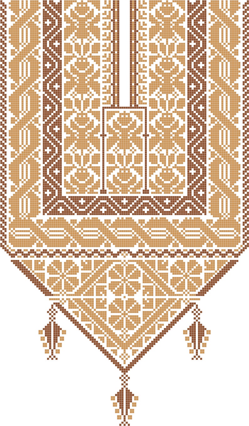 Palestinian Embroidery Motifs KABBA Qabah Pattern Fashion Ramallah City ...