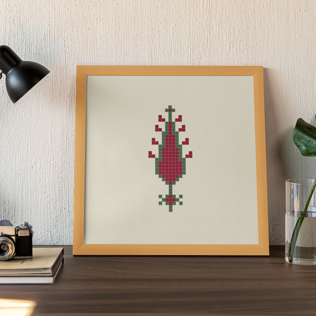Cross Stitch Pattern for Cypress Tree Saro Palestinian Embroidery ...
