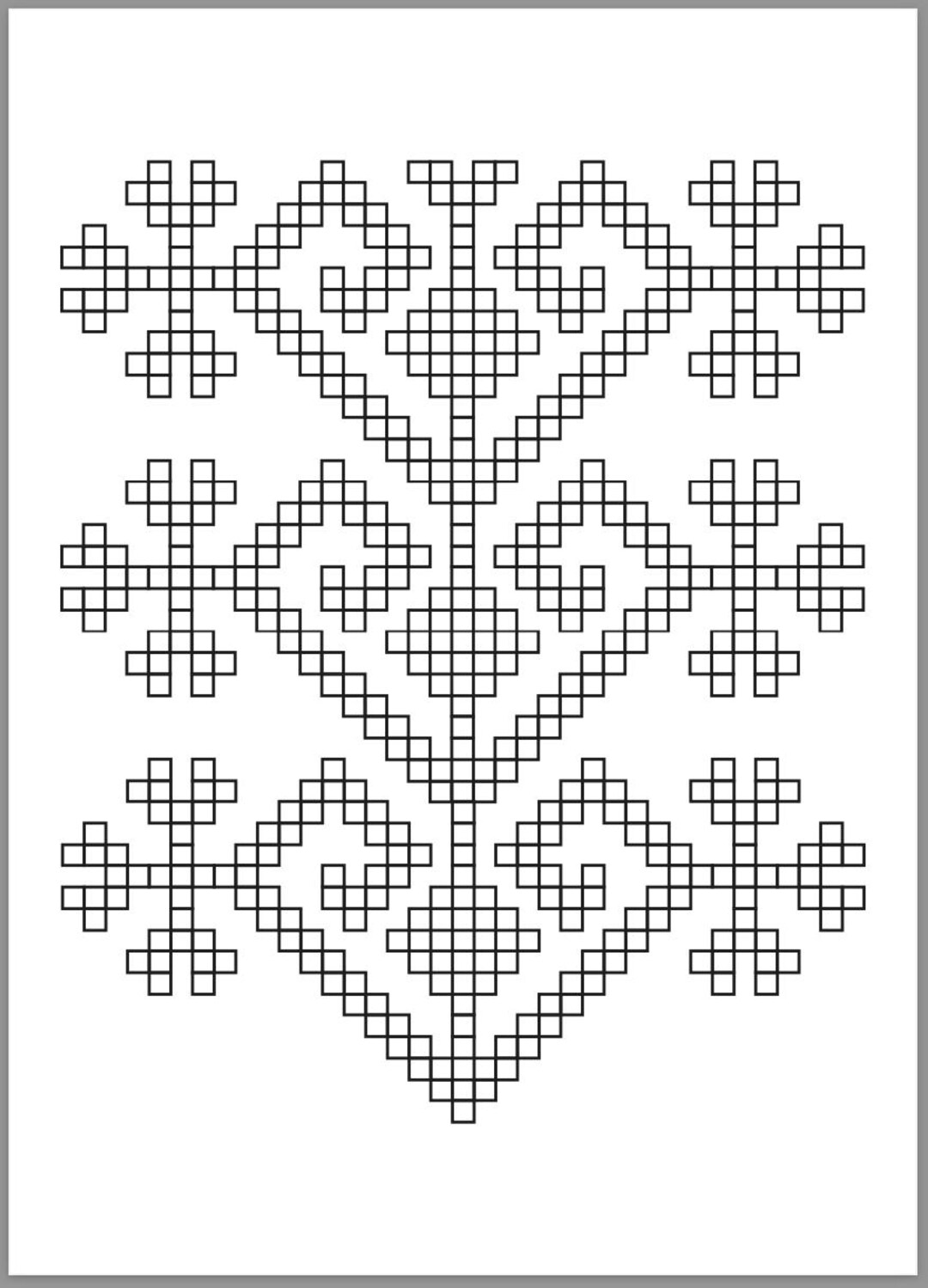 Almond Vine Palestinian Embroidery Motifs Colouring Pages Printable ...