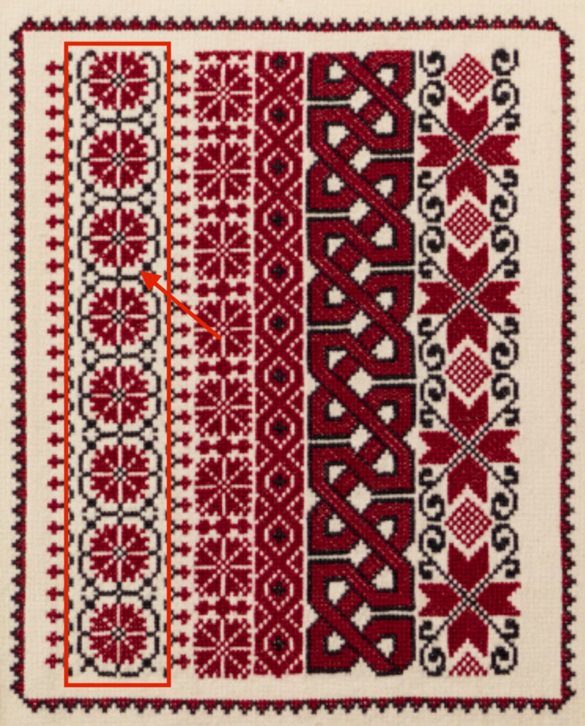 Cross Stitch Pattern for Damask Rose Ward Al Sham Palestinian ...