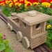 Wooden Train Planter: Outdoor Herb & Flower Carriages - Etsy UK