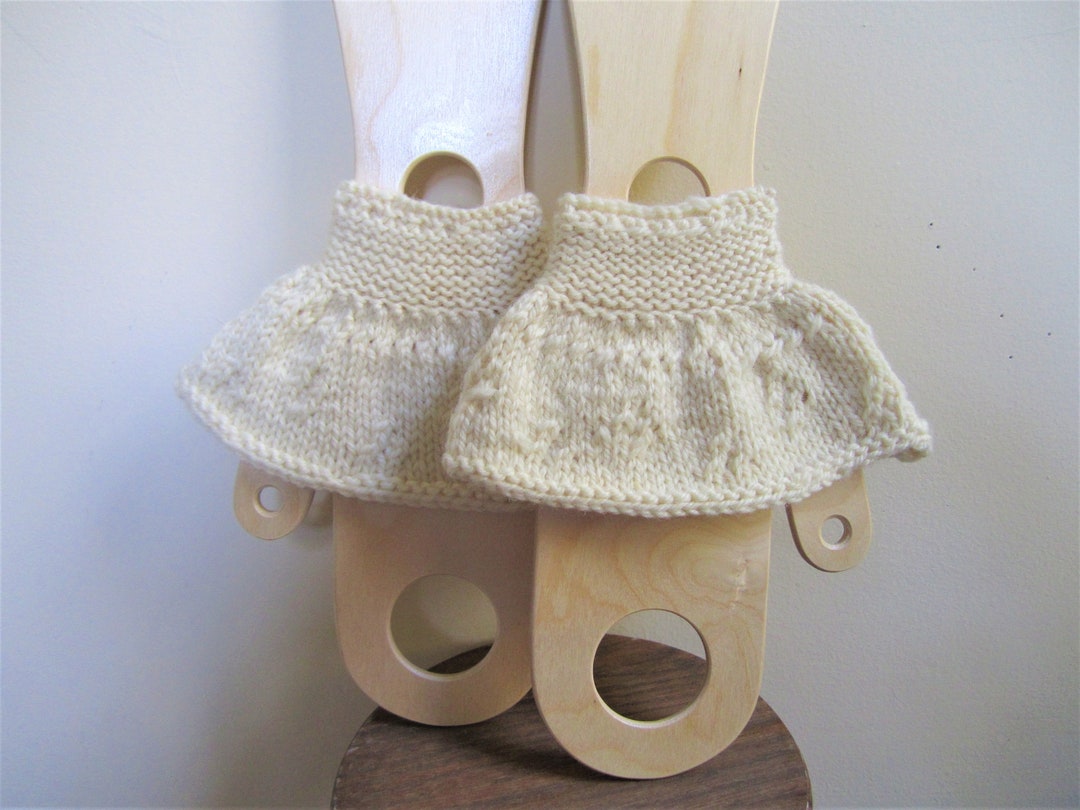 Victorian Cuffs Hand Knit Wool Civil War Reenactor Fair Isle White Arm ...