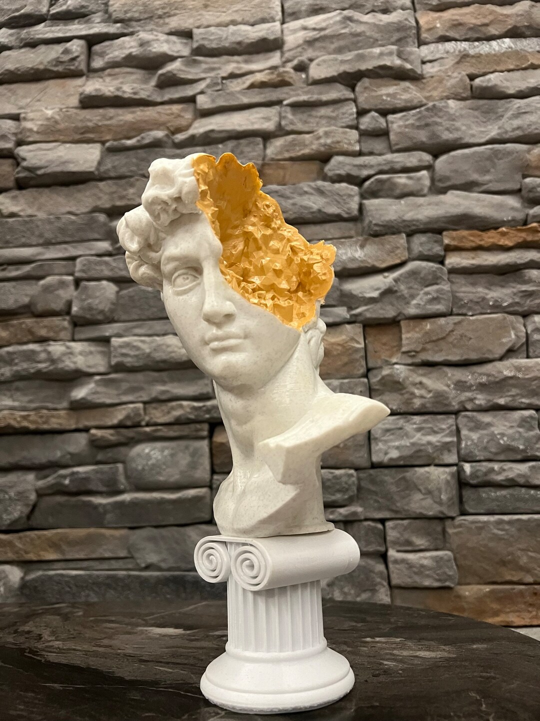 Large and Medium Michelangelo's David Bust With Custom Color Pop Art ...
